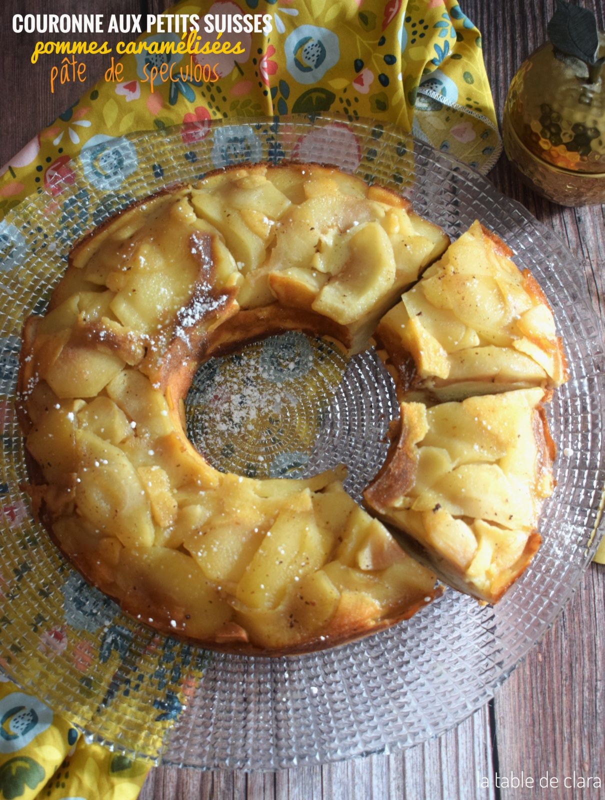 Couronne aux petits suisses pommes caramélisées et pâte de speculoos de ...